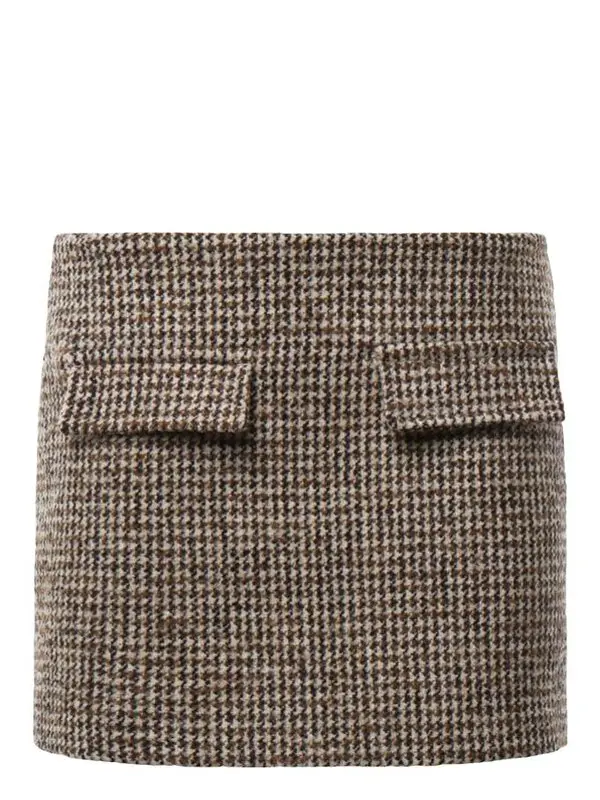 DONDUP Houndstooth Mini Skirt - No