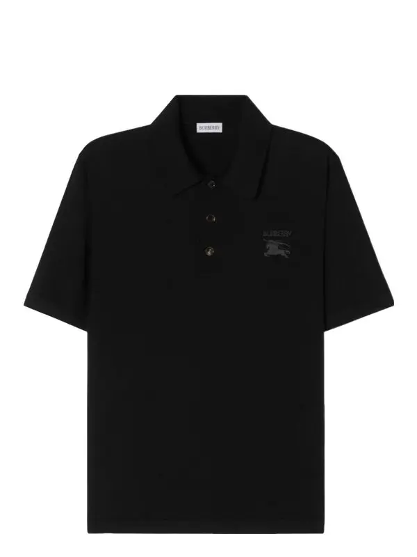 Burberry Wool Polo Shirt - Black