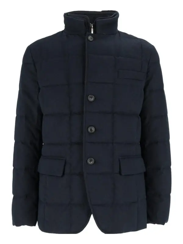 FAY Quilted High-neck Jacket - Black