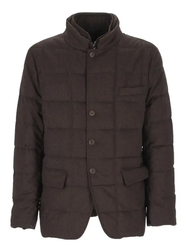 FAY Long Sleeve Quilted Jacket - Black