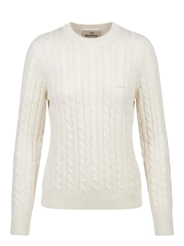Barbour Long-sleeved Crew Neck Sweater With Ribbed Details - No