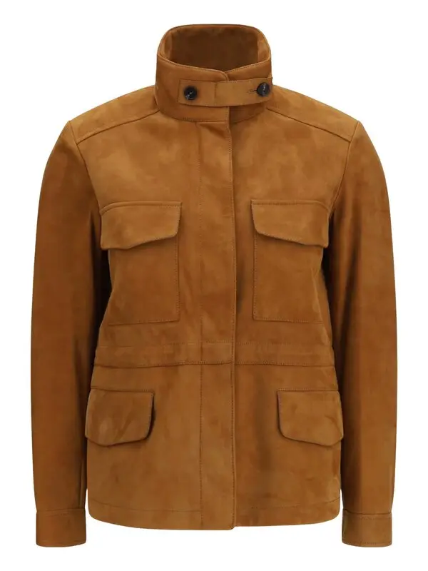 Loro Piana Long-sleeve Leather Jacket - Brown