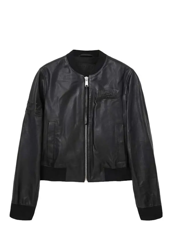 ALLSAINTS Williams X Orten Long-sleeved Leather Bomber Jacket - Black