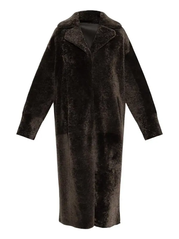 ARMA Collared Fur Coat - Brown