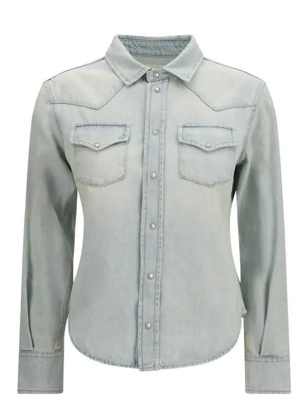 Jacob Cohen Western Lightweight Denim Shirt - Light Blue