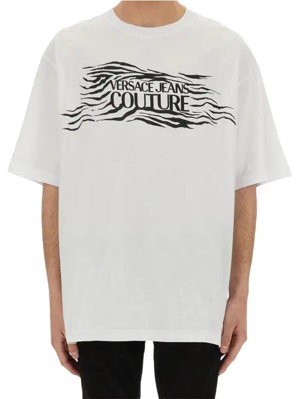 Versace Logo Graphic T-shirt - White