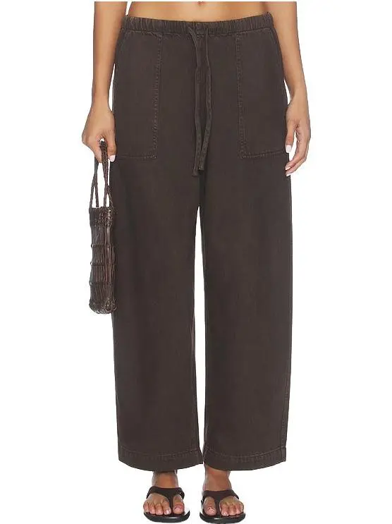 Madewell Utility Barrel Pants - Dark Brown