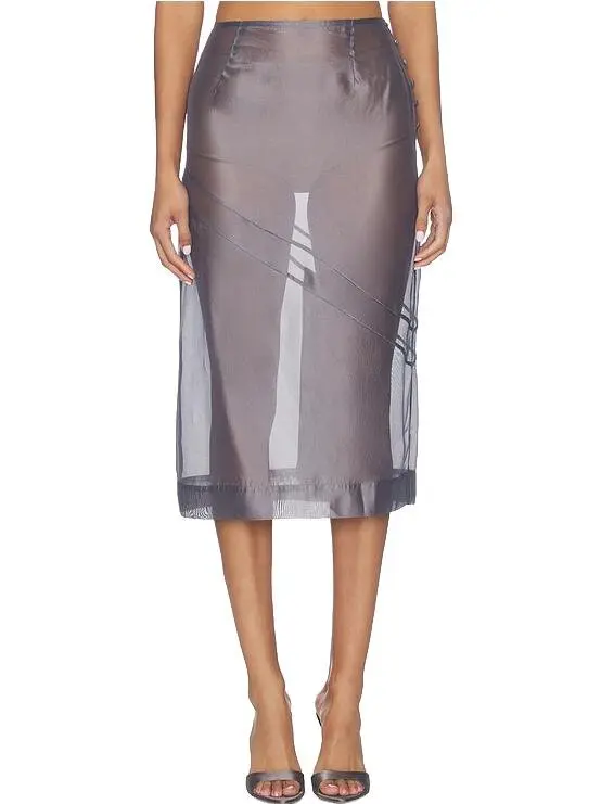 Majorelle Tilda Midi Skirt - Graphite