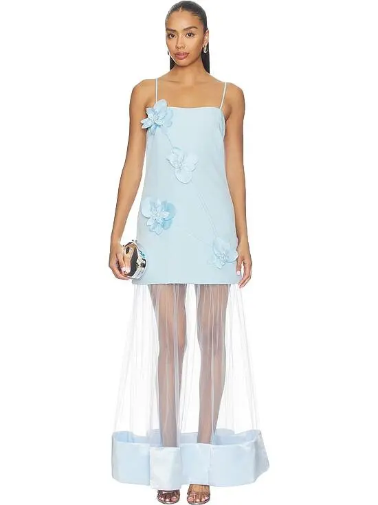 ELLIATT Reina 3d Floral Gown - Sky Blue