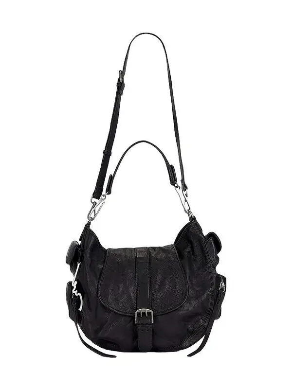 Free People Asher Leather Tote Bag - Black