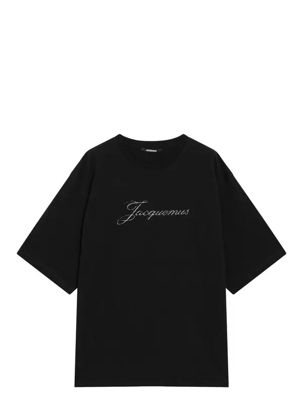 Jacquemus Cotton-blend Logo T-shirt - Black