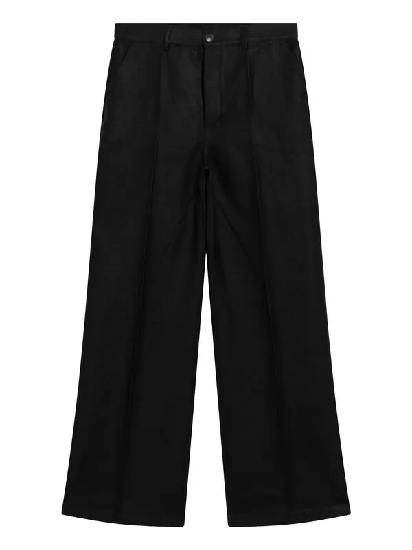 Rick Owens Ramie And Cotton Tower Trousers - Black