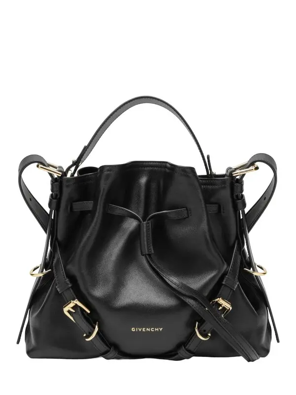Givenchy Small Voyou Bucket Bag In Calfskin - Black