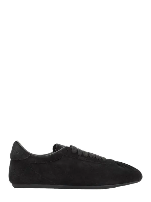 Dolce & Gabbana Black Suede Ruched Detail Sneakers - Multicolor