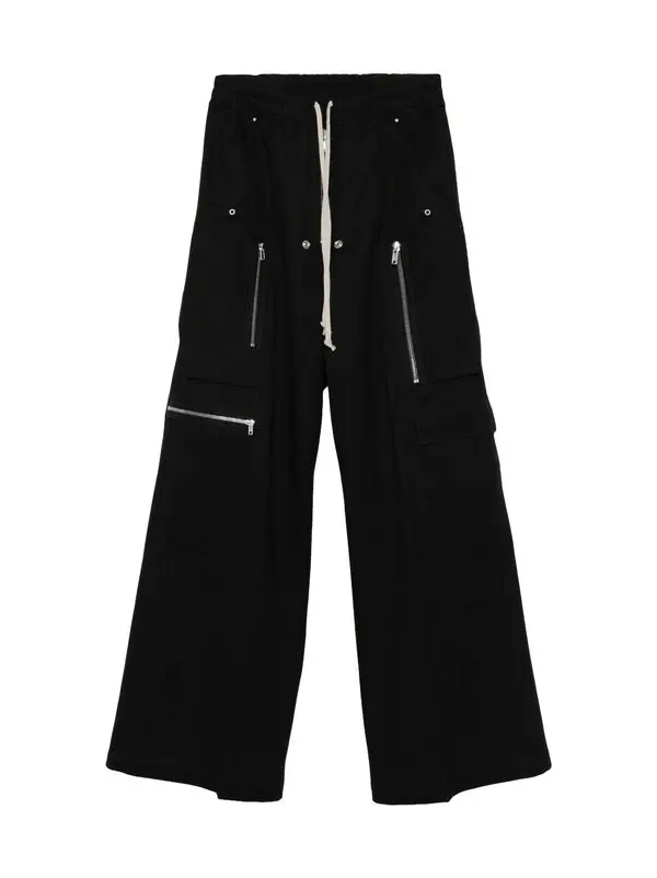 Rick Owens Wool Cargo Trousers With Zip Detailing - Multicolor