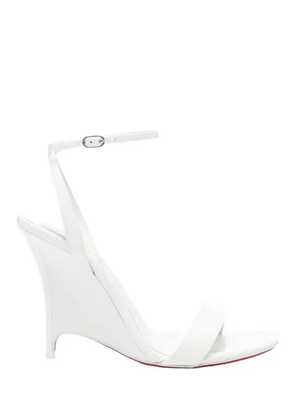CHRISTIAN LOUBOUTIN Zeezeenella Patent Leather Wedge Sandals - Multicolor