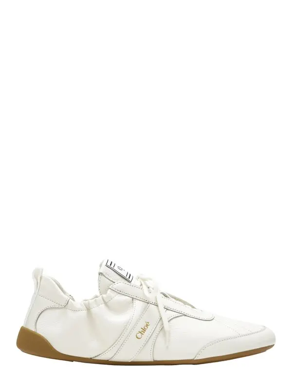 Chloé Kick Leather Sneakers - White