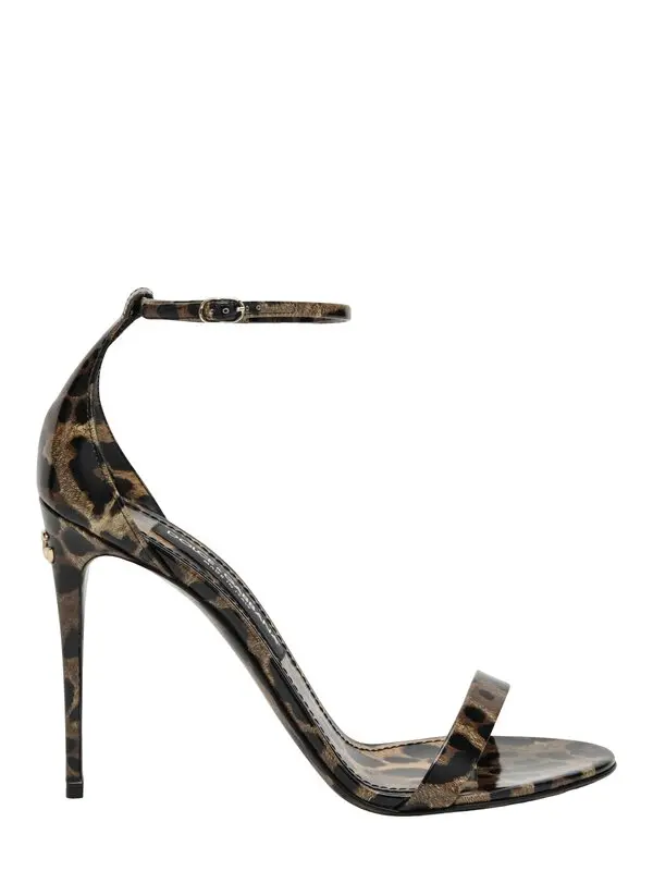 Dolce & Gabbana Keira Leopard-print Leather Sandals - Brown