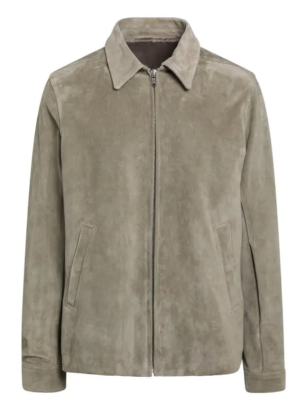 Rick Owens Suede Zip Jacket - Cream