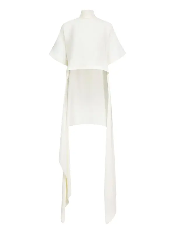 Alaïa Asymmetric Viscose Cady Top - White