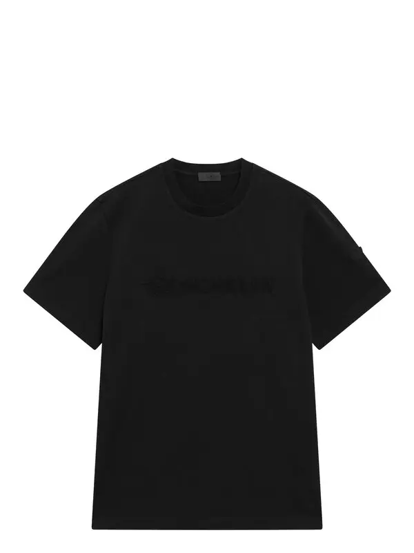 Moncler Cotton Jersey Logo T-shirt - Black