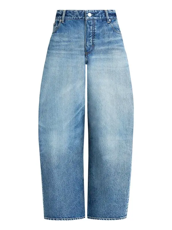 Alaïa Rodeo Trousers In Vintage Denim - Blue
