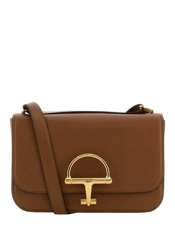 Gucci Crossbody Bag With Gold Tone Hardware - Yellow