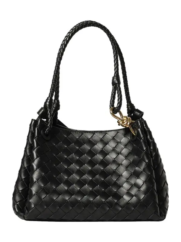 Bottega Veneta Woven Shoulder Bag - Black