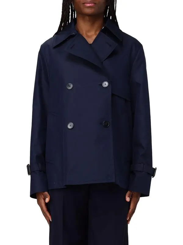 Max Mara Double Breasted Coat - Blue