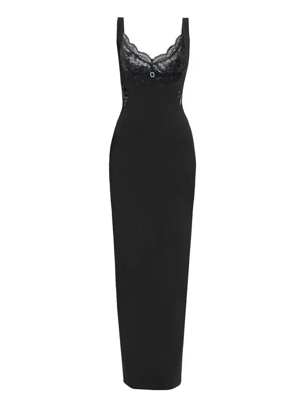 NISSA Evening Dress With Lace And Sequin Embellishments - Multicolor