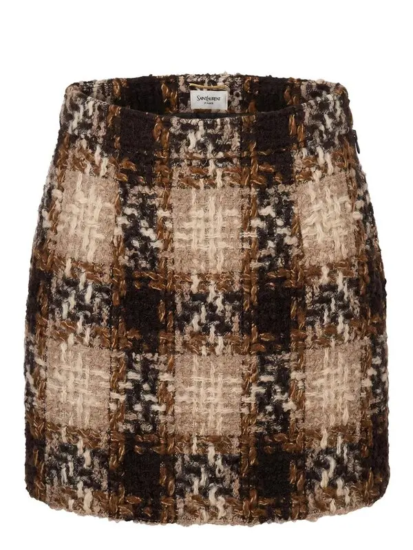 Saint Laurent Plaid Mini Skirt - Multicolor