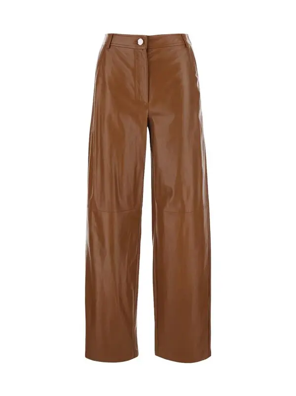 Max Mara Leather Pants - Brown