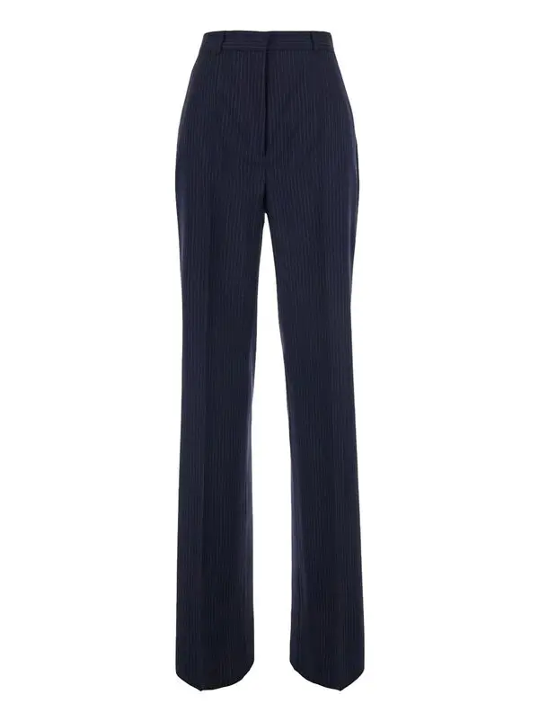 Max Mara Tailored Striped Trousers - Blue