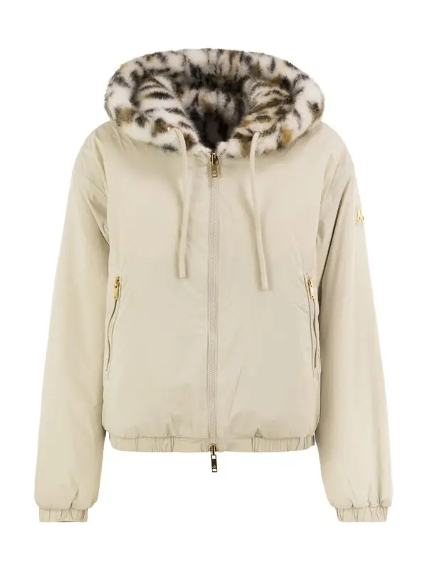 Moose Knuckles Eaton Bunny Reversible Hooded Jacket - Cream