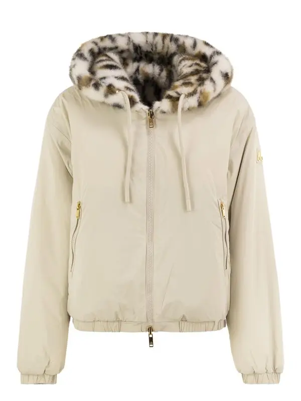 Moose Knuckles Eaton Bunny Reversible Hooded Jacket - Cream