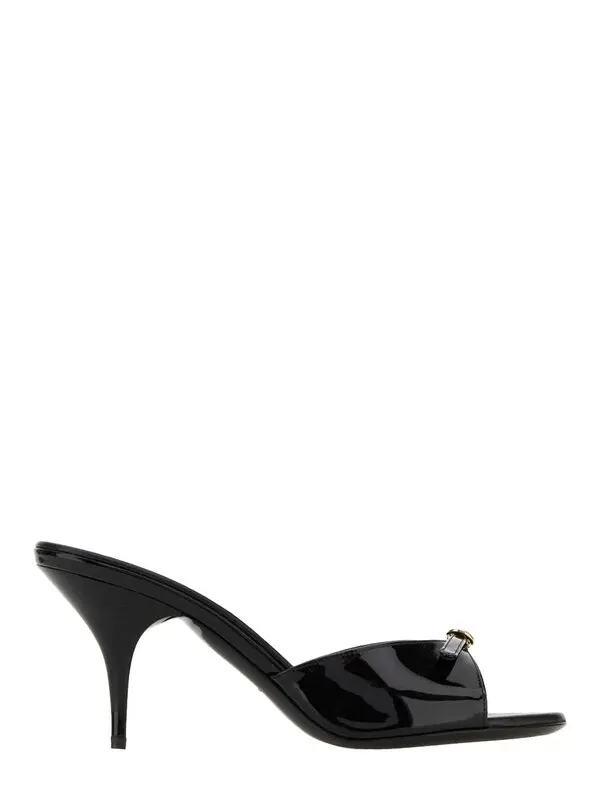 Miu Miu Heeled Mules With Embellishment - Black