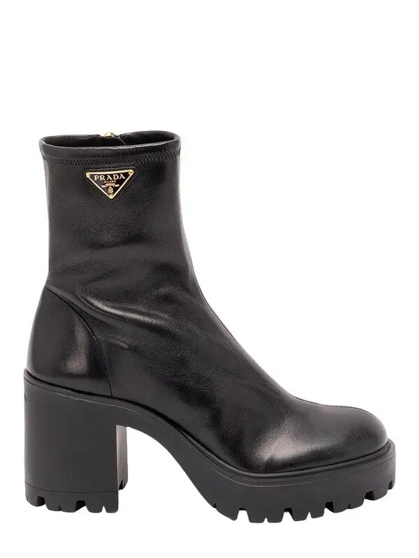 Prada Lambskin Leather Ankle Boots - Multicolor