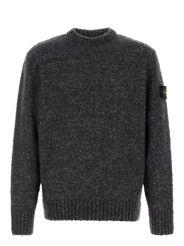 Stone Island Wool Blend Crew Neck Sweater - Grey