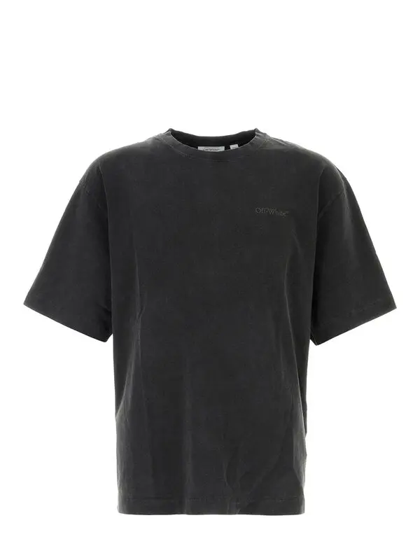 Off-White Slate Cotton T-shirt - Black