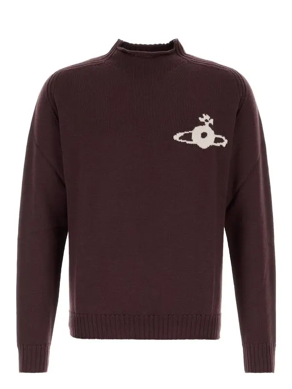 VIVIENNE WESTWOOD Fisherman Sweater With Orb Embroidery - Purple