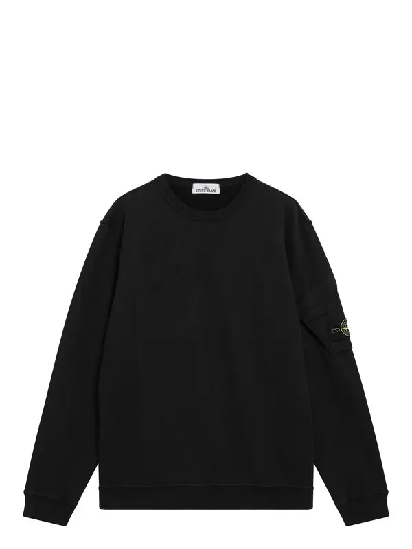 Stone Island Cotton Crewneck Sweatshirt - Black