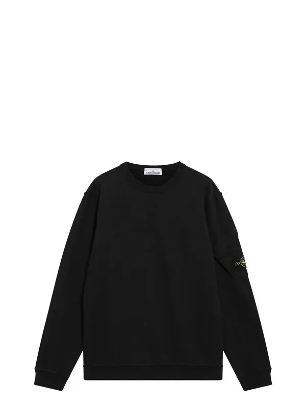 Stone Island Cotton Crewneck Sweatshirt - Black