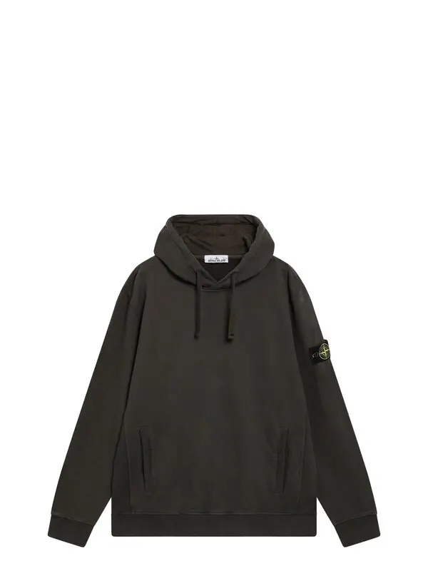 Stone Island Cotton Crewneck Sweatshirt With Logo Badge - Gray