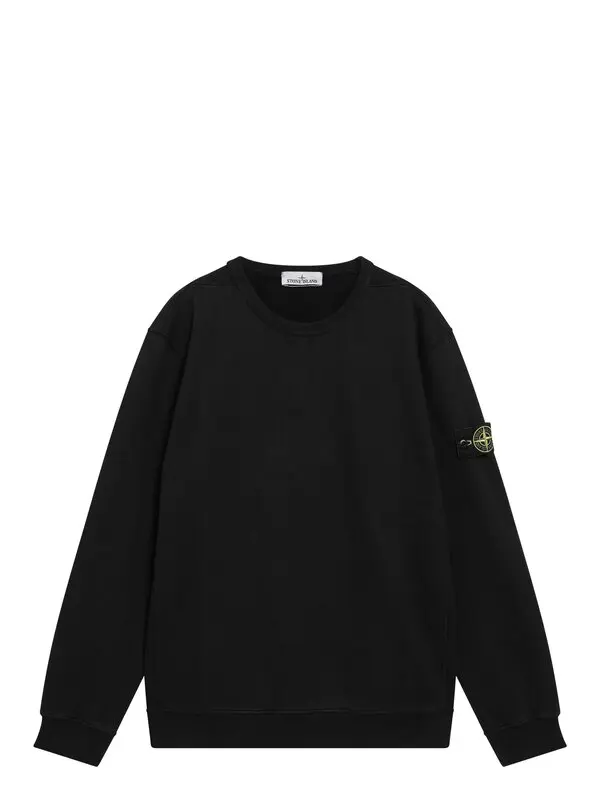 Stone Island Cotton Crewneck Sweatshirt - Black