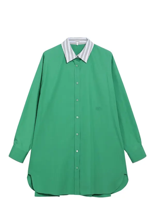 Loewe Cotton Shirt Dress - Green