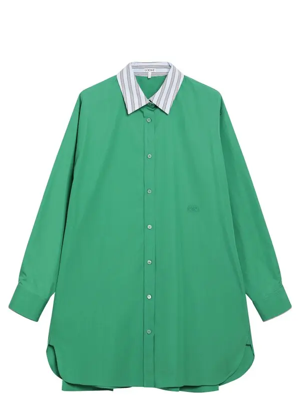 Loewe Cotton Shirt Dress - Green