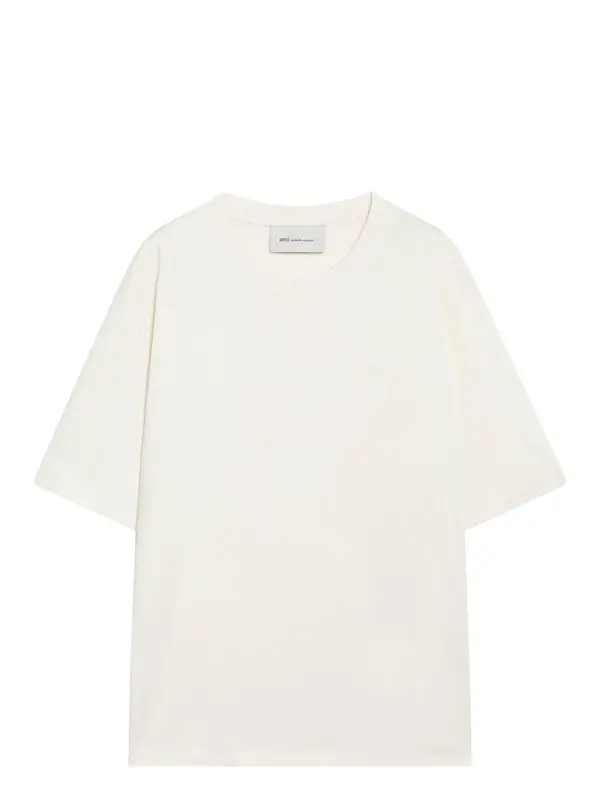 AMI Paris Ivory De Coeur T-shirt - White