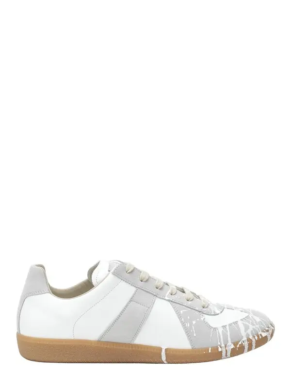 MAISON MARGIELA Replica Leather And Suede Sneakers - White