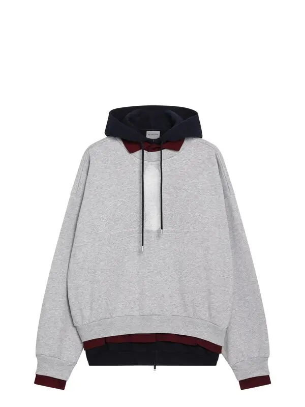 Balenciaga Layered Hoodie - Gray