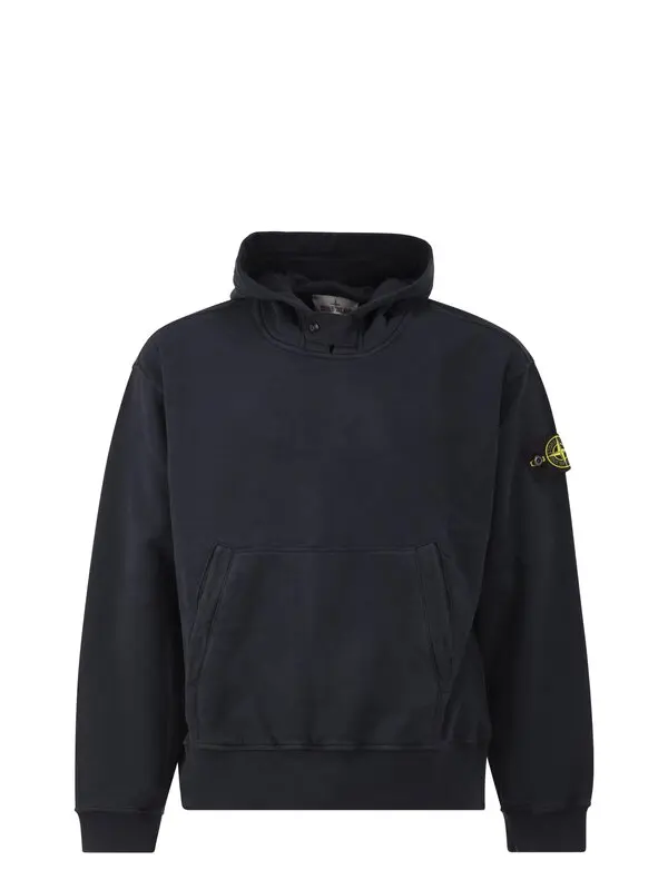 Stone Island Organic Cotton Oversized Hoodie - Blue